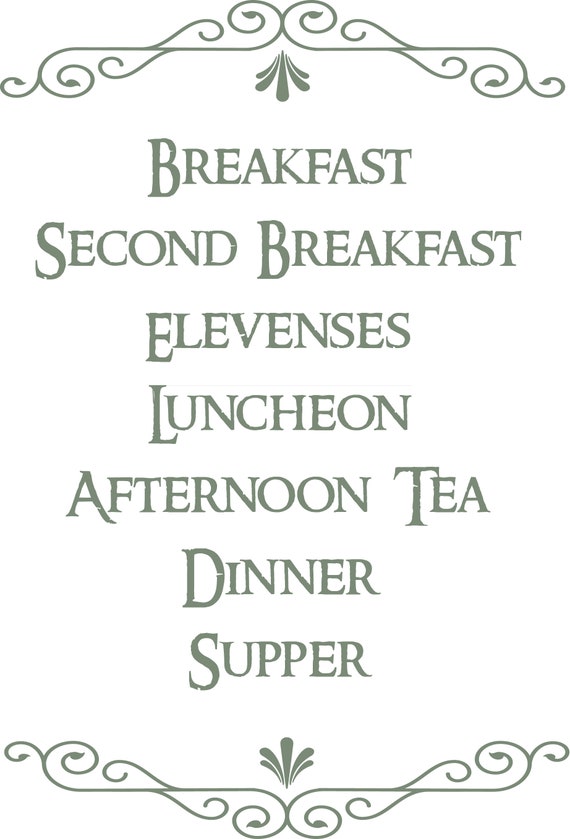 Second Breakfast SVG DXF & PNG File | Etsy