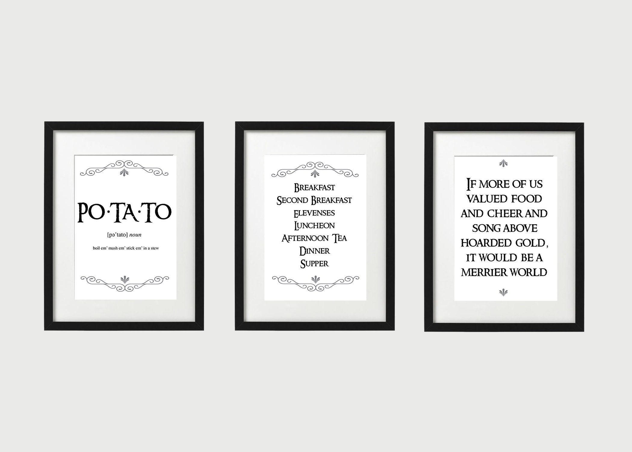 Hobbit Food Printables - 3: 11 X 14 Printables - Etsy