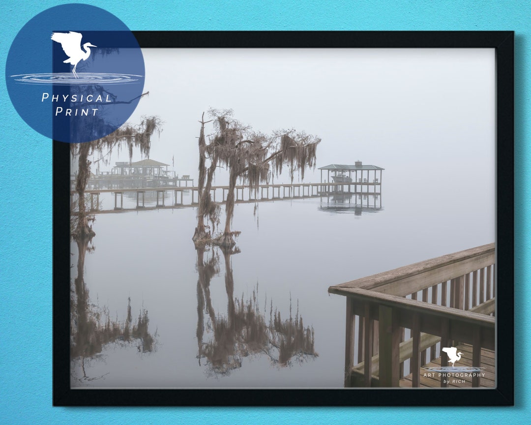 Docks in Fog, Fine Art Photograph, Nature Photograph, Scenic Waterscape ...