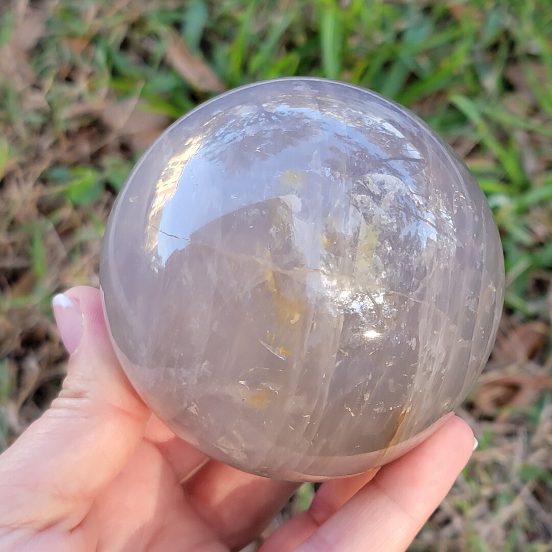 Crystal Blue Rose Quartz Large Sphere - Etsy