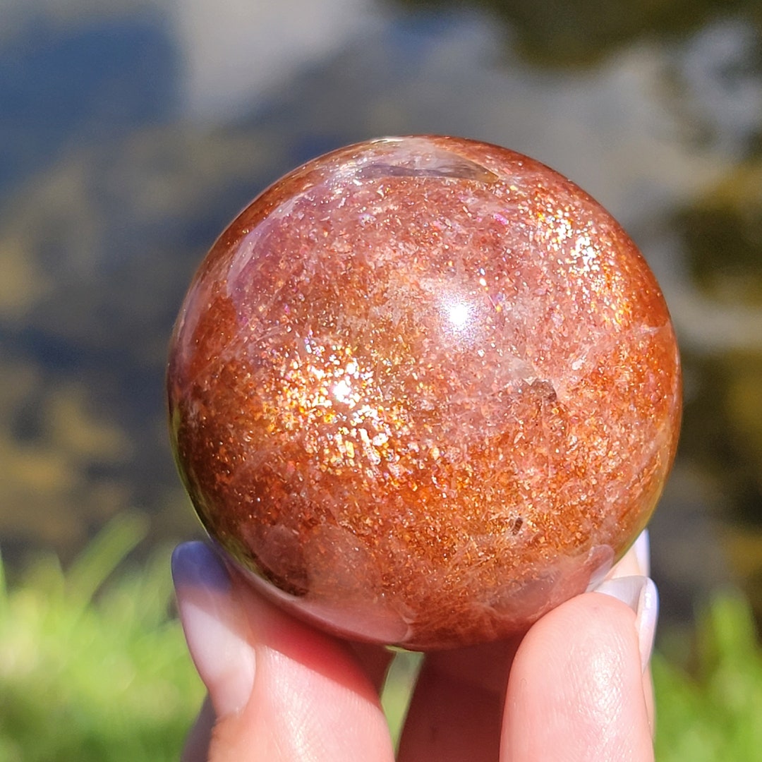 Sunstone Crystal Sphere for Home Office Decor - Etsy