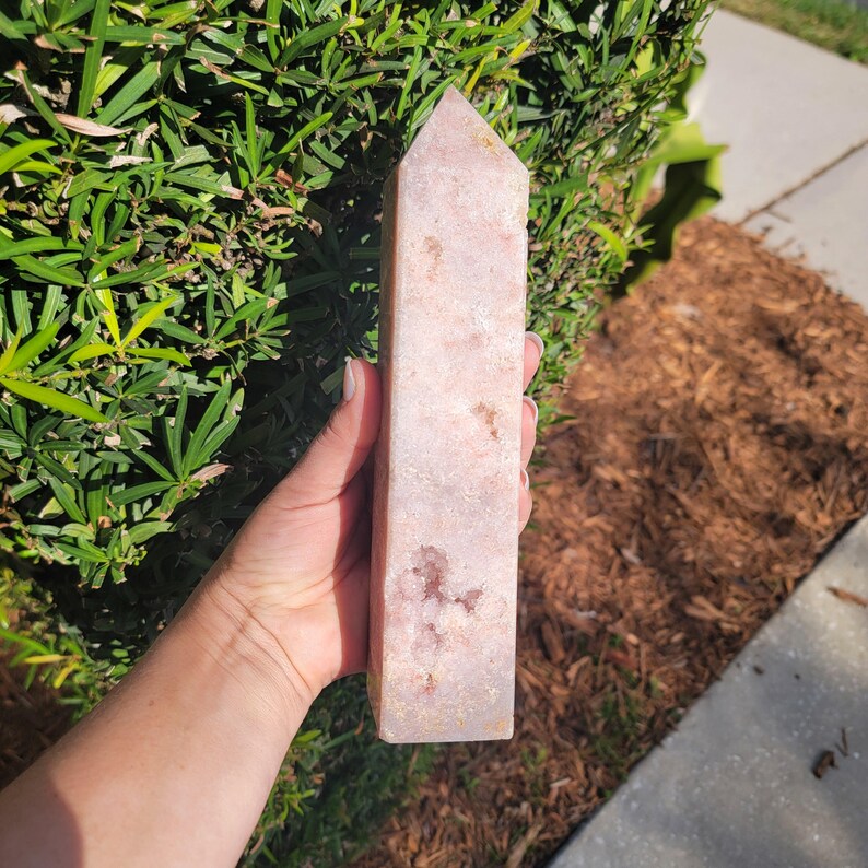 XXL Pink Amethyst Tower Crystal Kristalle Gift for Her - Etsy