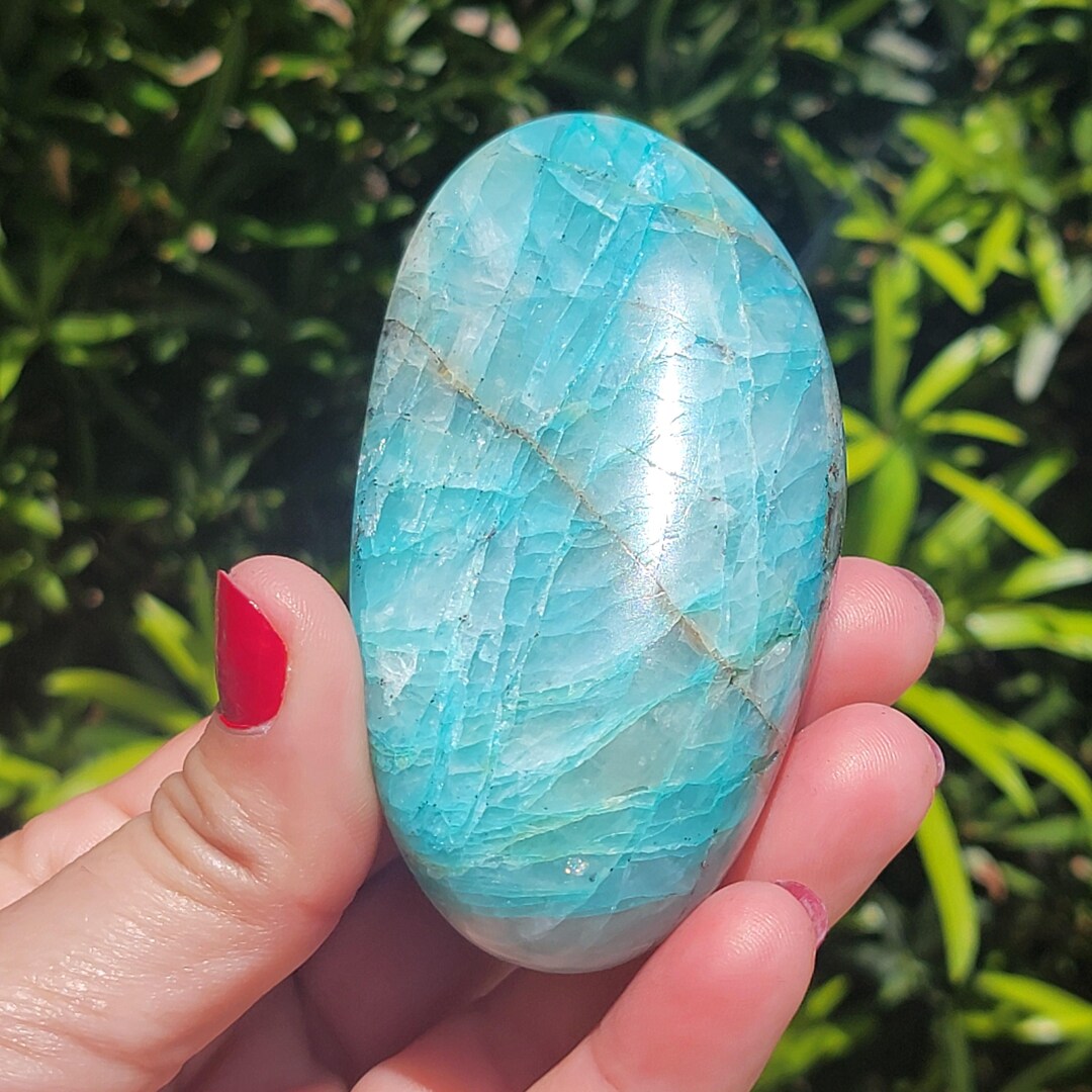 Crystals Phoenix Stone Chrysocolla Palm Stone Crystal Kristalle Gift ...