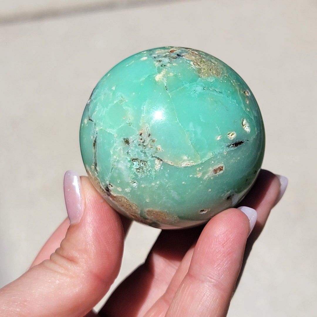 Crystals Chrysoprase Sphere Kristalle Gift for Her - Etsy