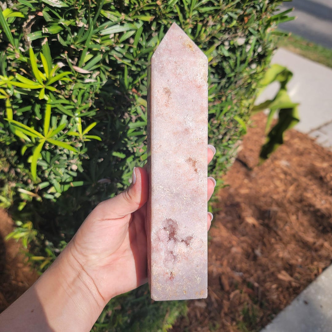 XXL Pink Amethyst Tower Crystal Kristalle Gift for Her - Etsy
