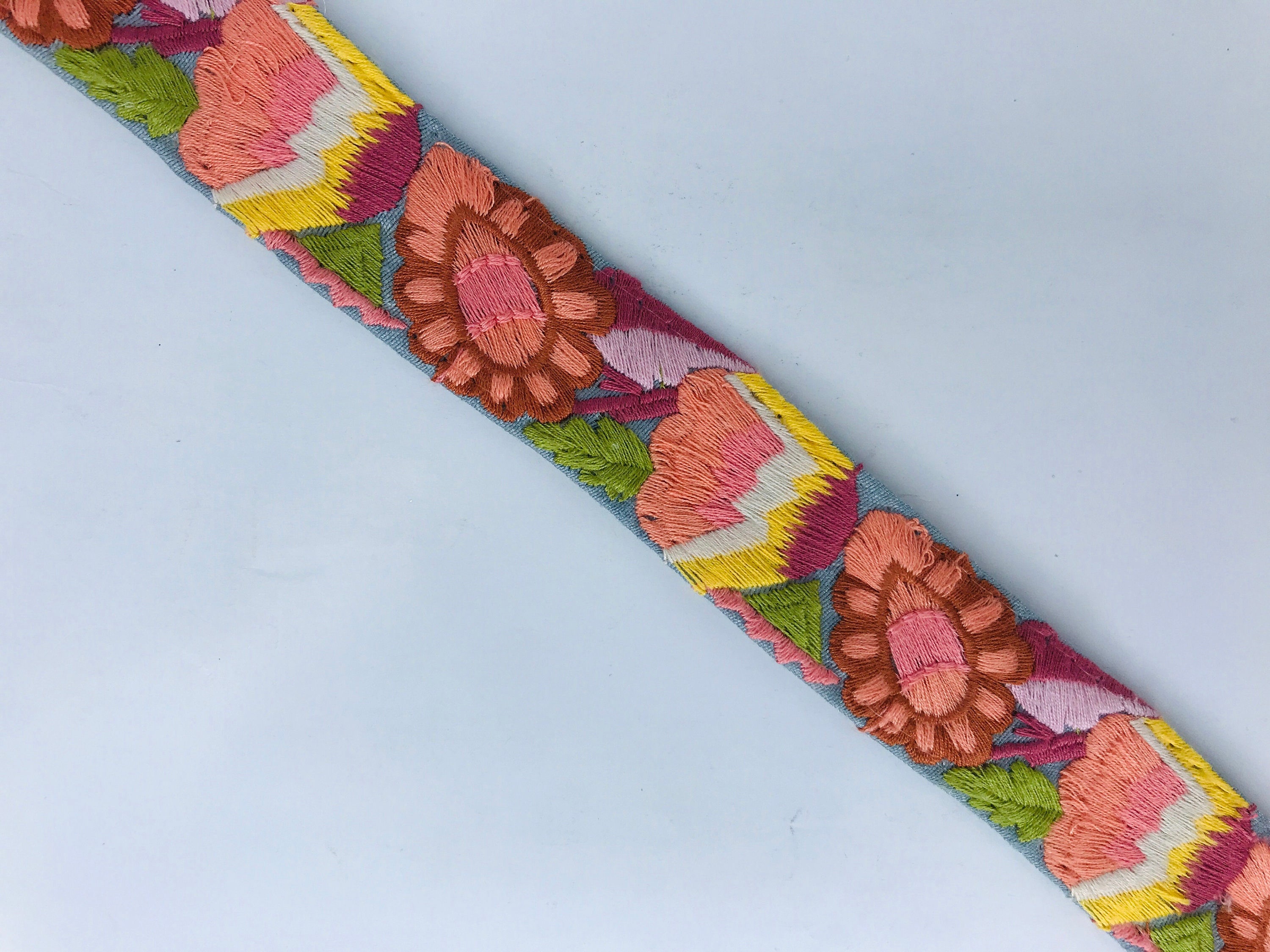 Sari Fabric Trim-Multi Colour Embroidered Sari Border-Silk | Etsy