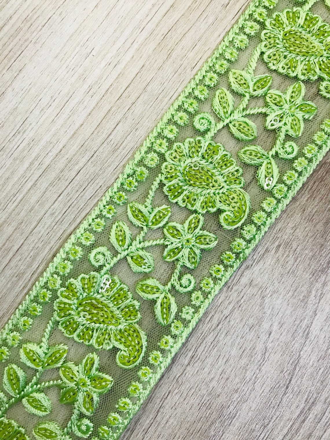 Floral Design Embroidered Multi Color Trims Sewing Crafting | Etsy