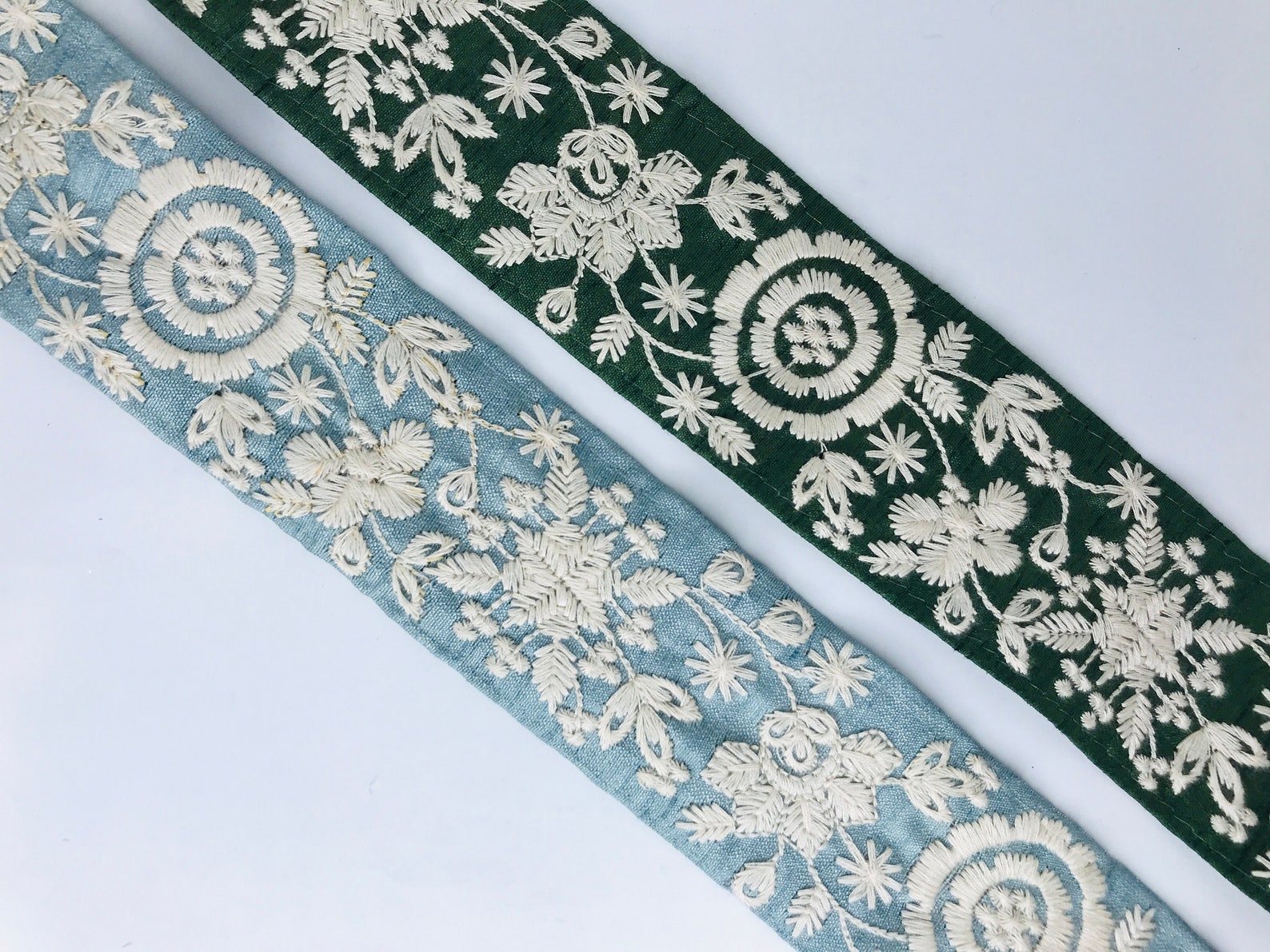 Saree Border Lace Floral Sari Silk Ribbons Embroidered Silk - Etsy