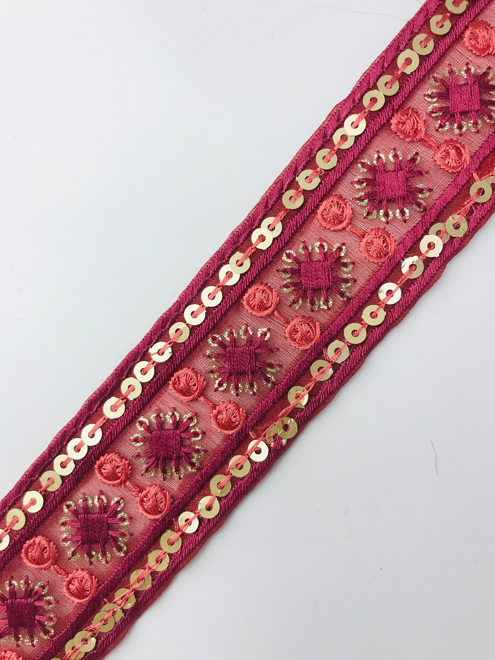 Decorative Saree Border Indian Lace Trim by the Yard, Embroidered ...