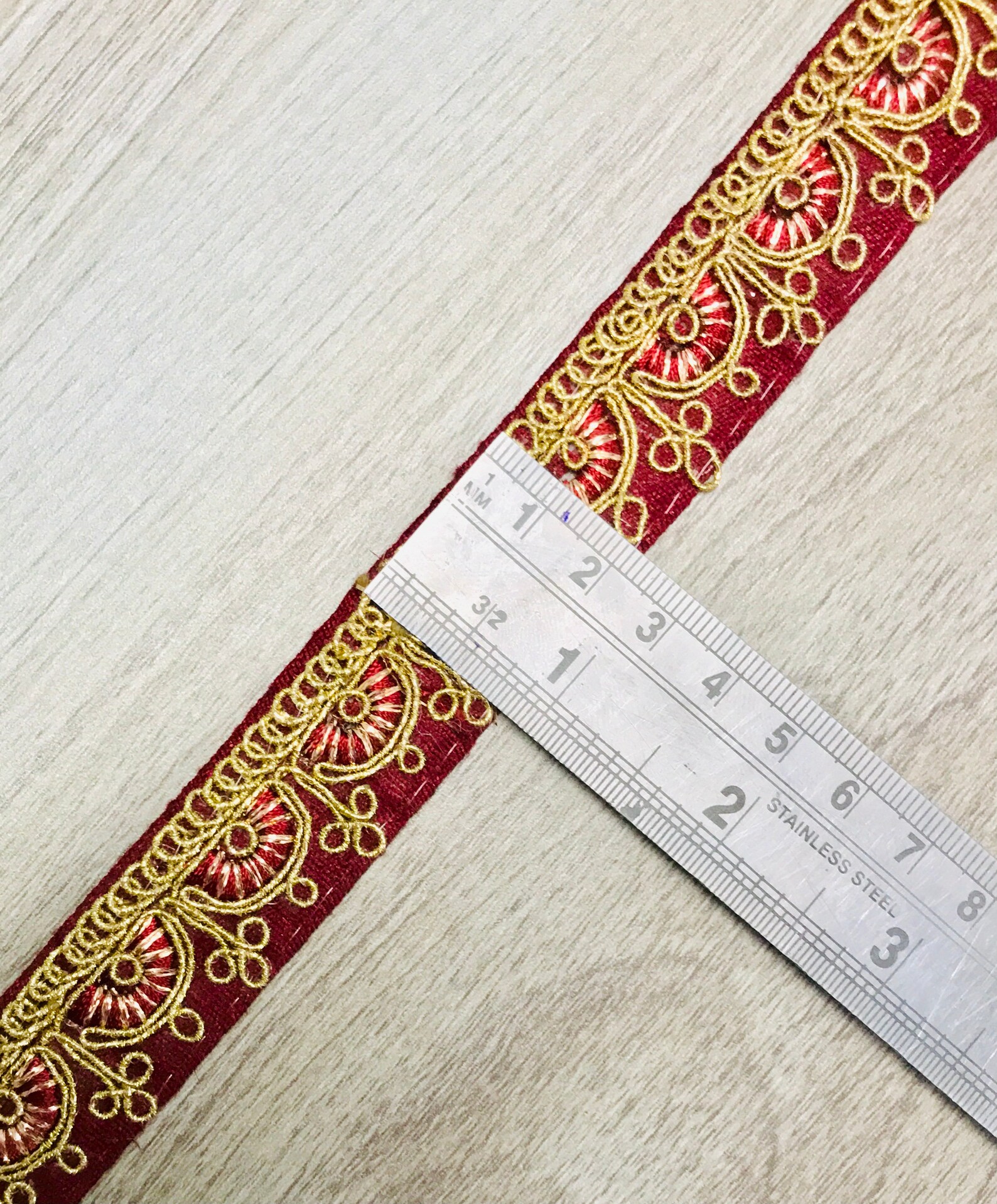 Decorative Indian Laces Sari Border Embroidered Crafting Ribbon Trim ...