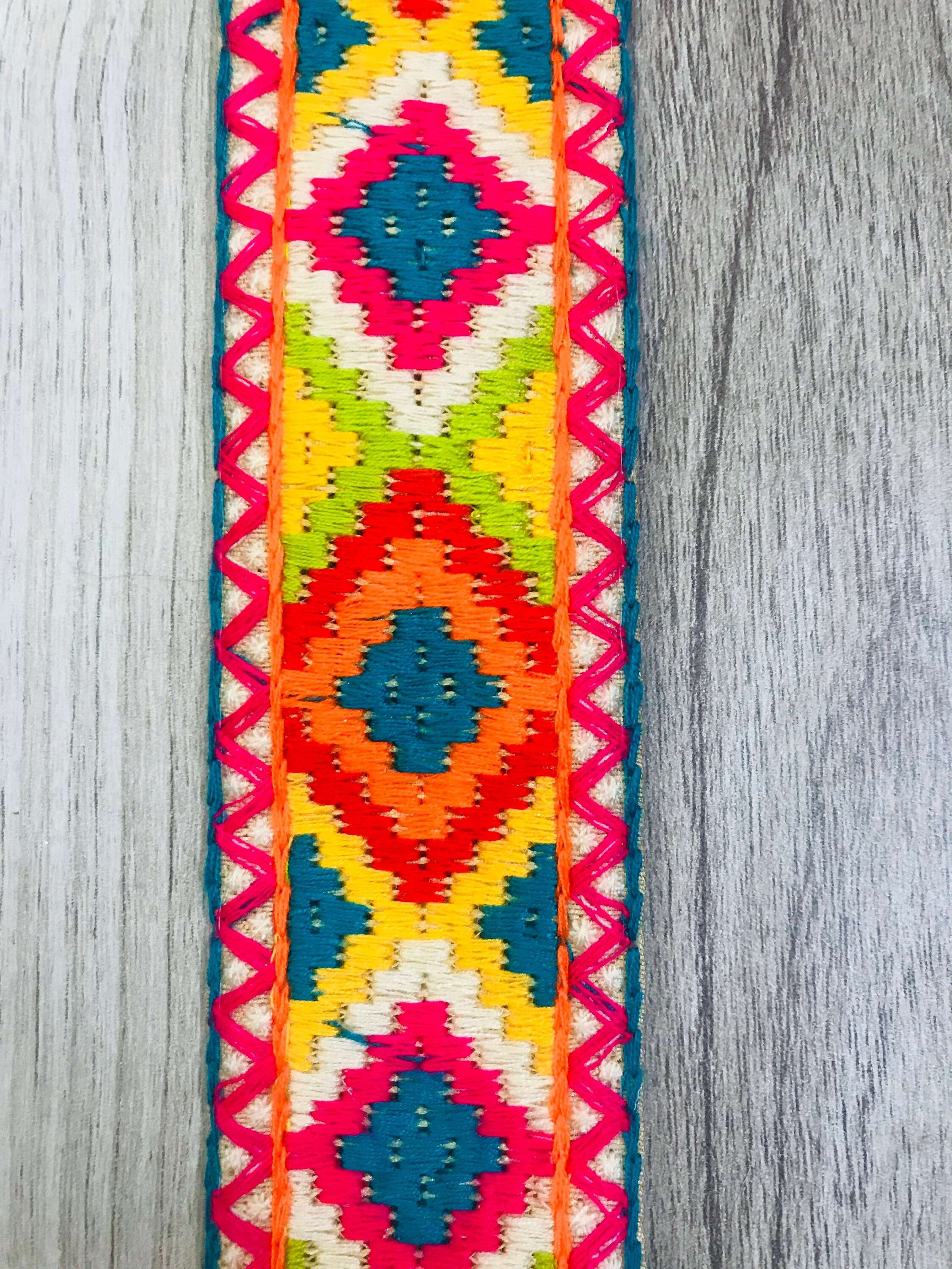 Embroidered Design Trim Multicolored Embroidered Trim Sari - Etsy