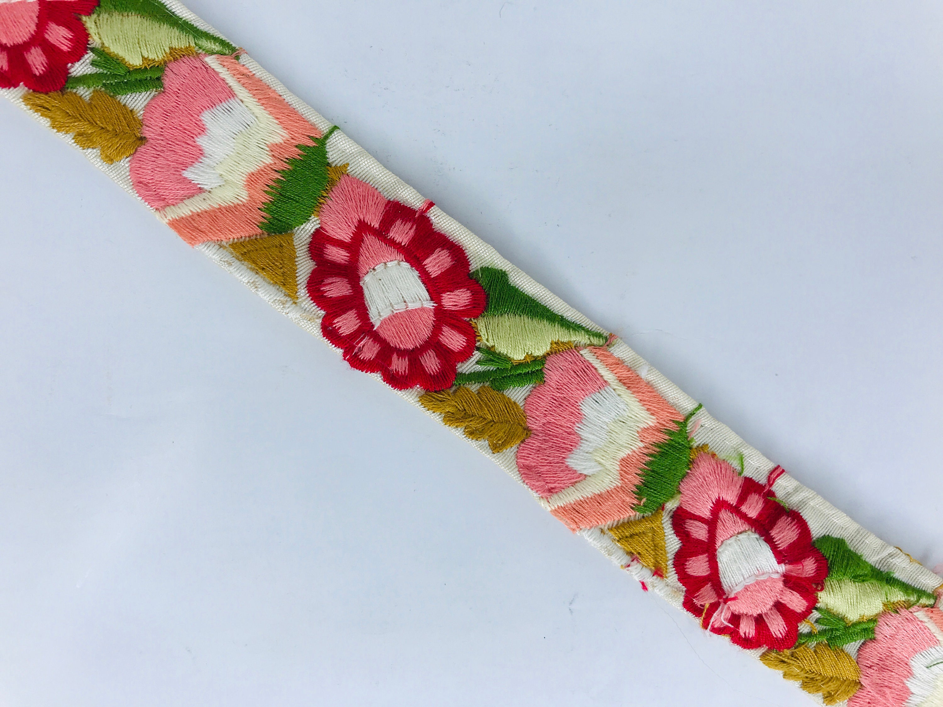 Sari Fabric Trim-multi Colour Embroidered Sari Border-silk Sari Fabric ...