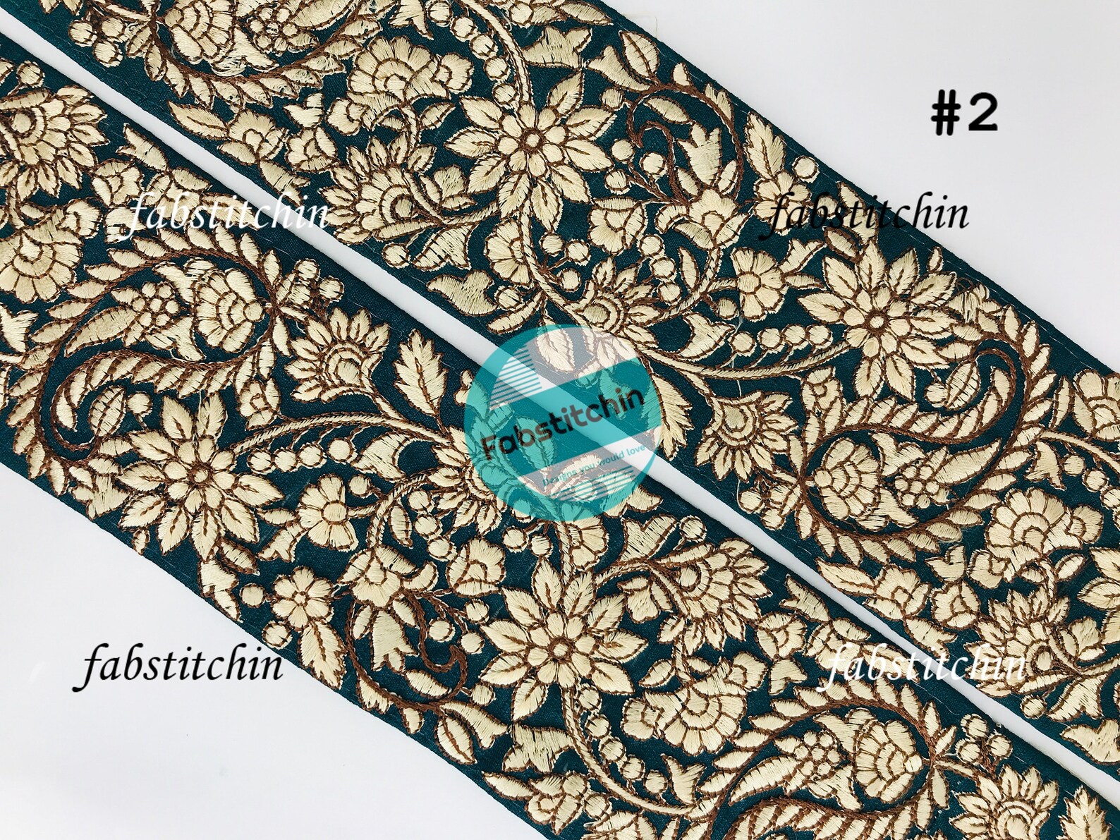 9 Yards Wholesale Indian Thread Embroidery Fabric Trim - Etsy