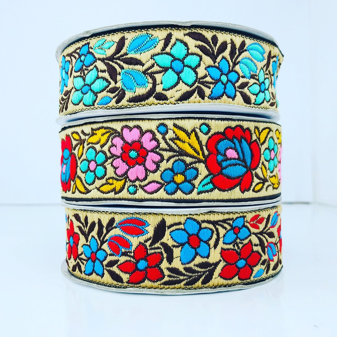 Paisley Design Indian Embroidered Border Crafting Sewing Decorative ...
