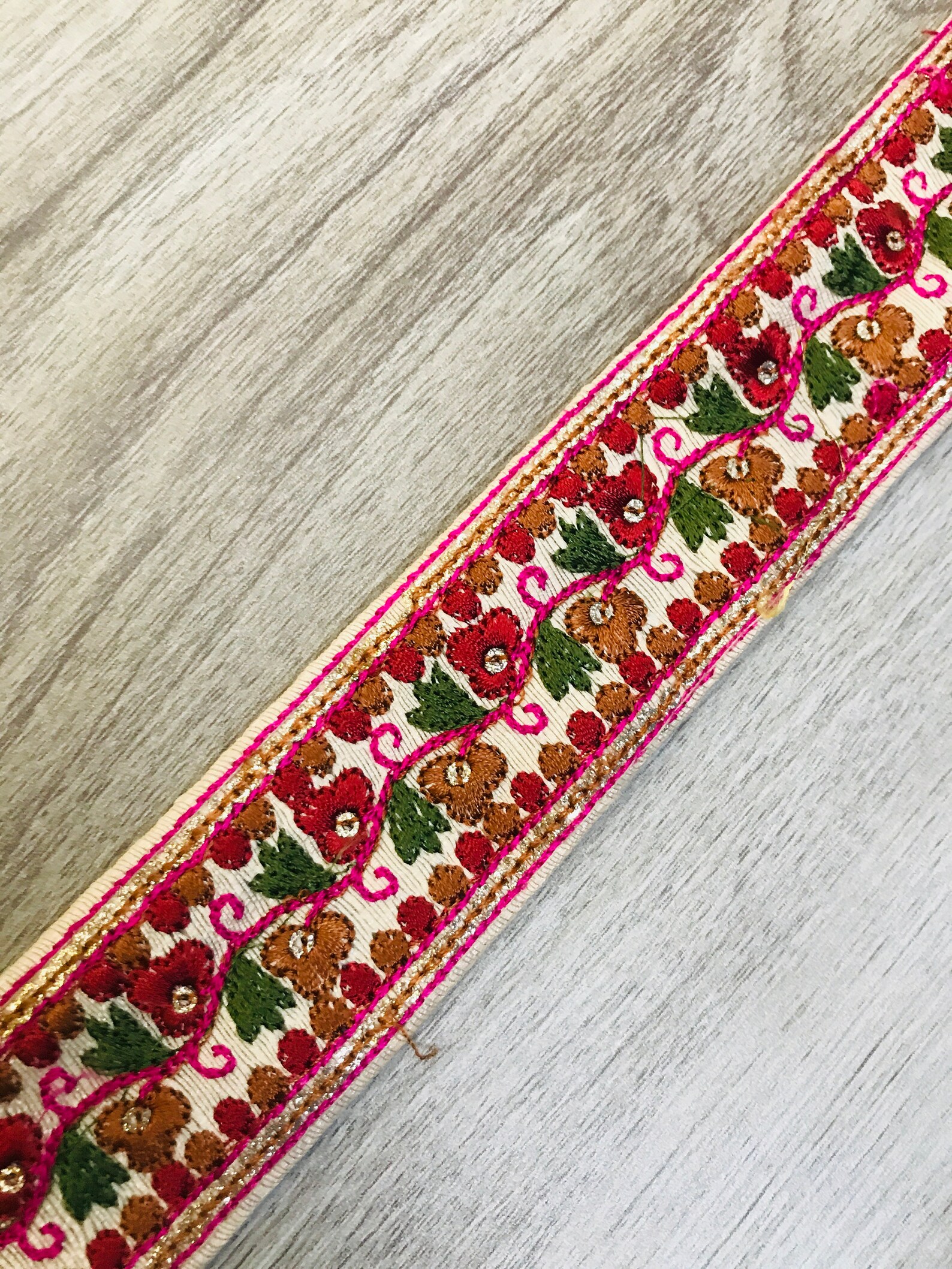 Sari Fabric Indian Trim Sari Silk Fabric Trim-embroidered - Etsy