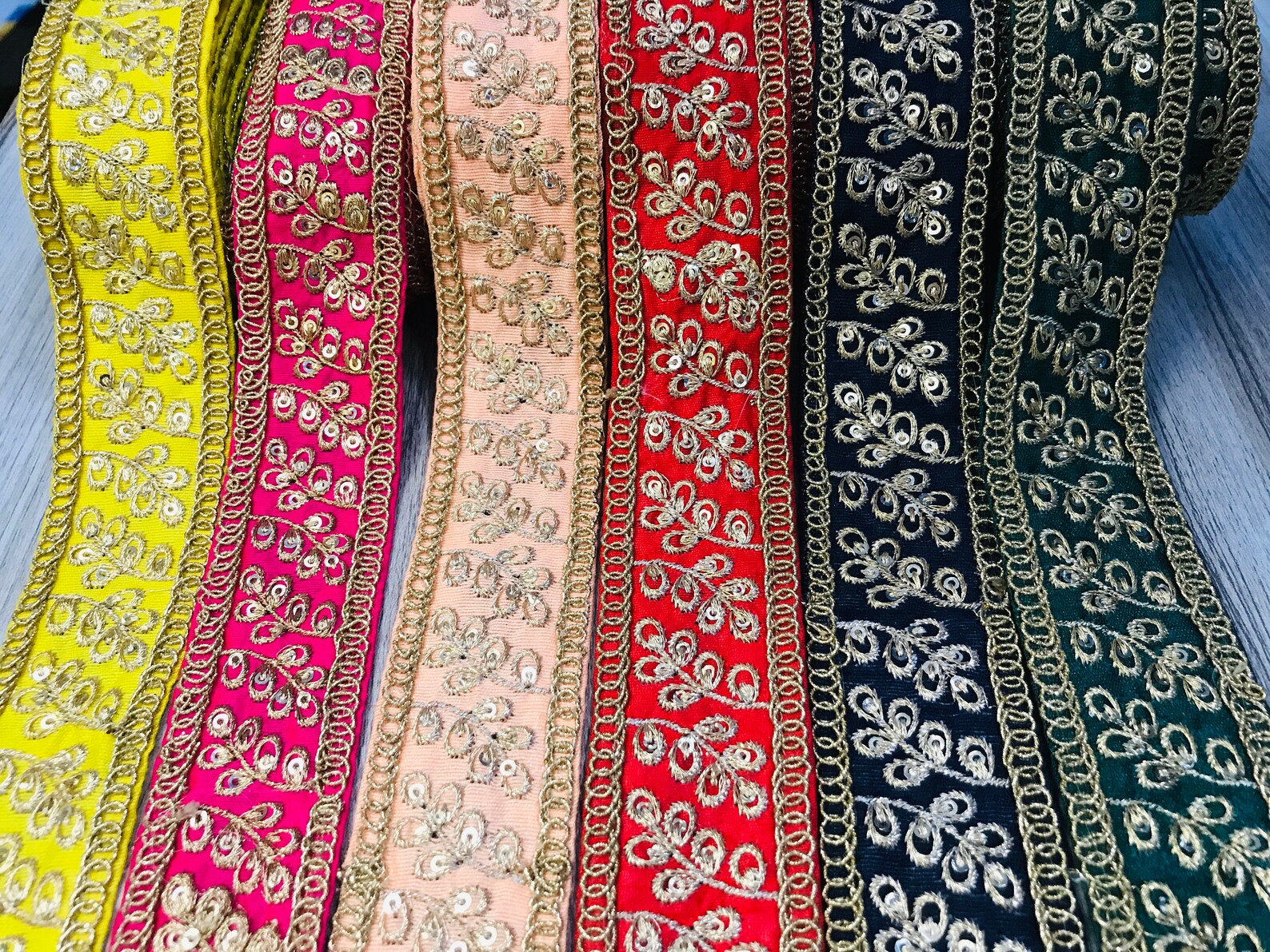 Decorative Indian Laces Sari Border Embroidered Crafting | Etsy