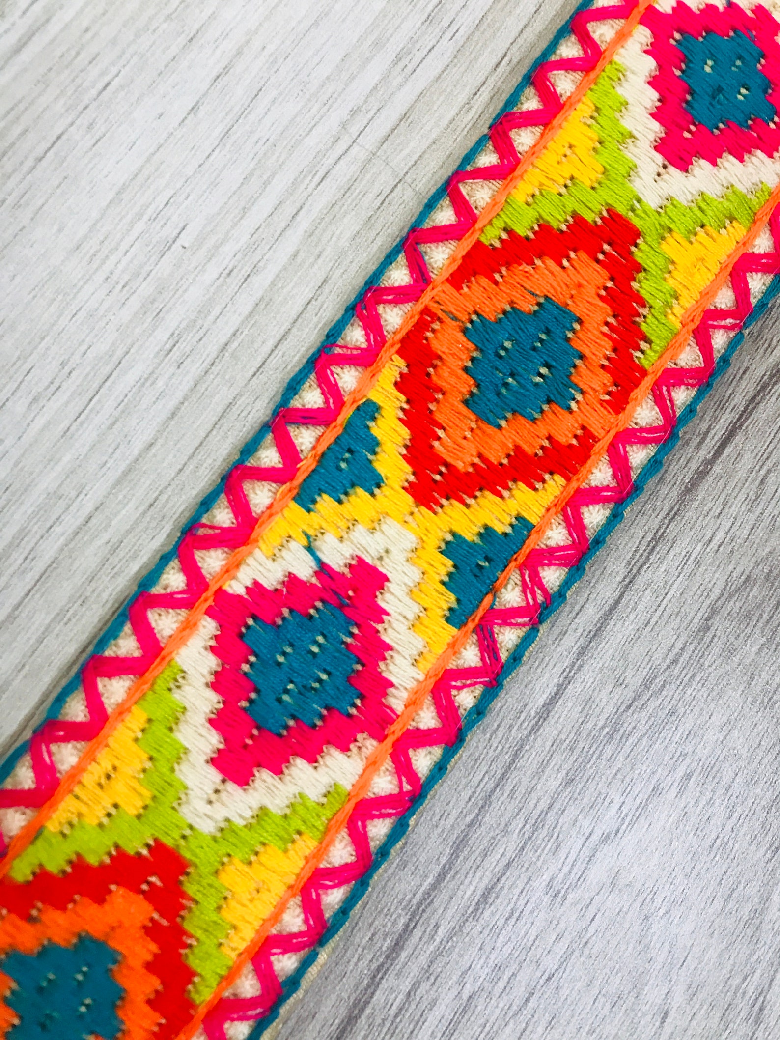 Embroidered Design Trim Multicolored Embroidered Trim Sari - Etsy
