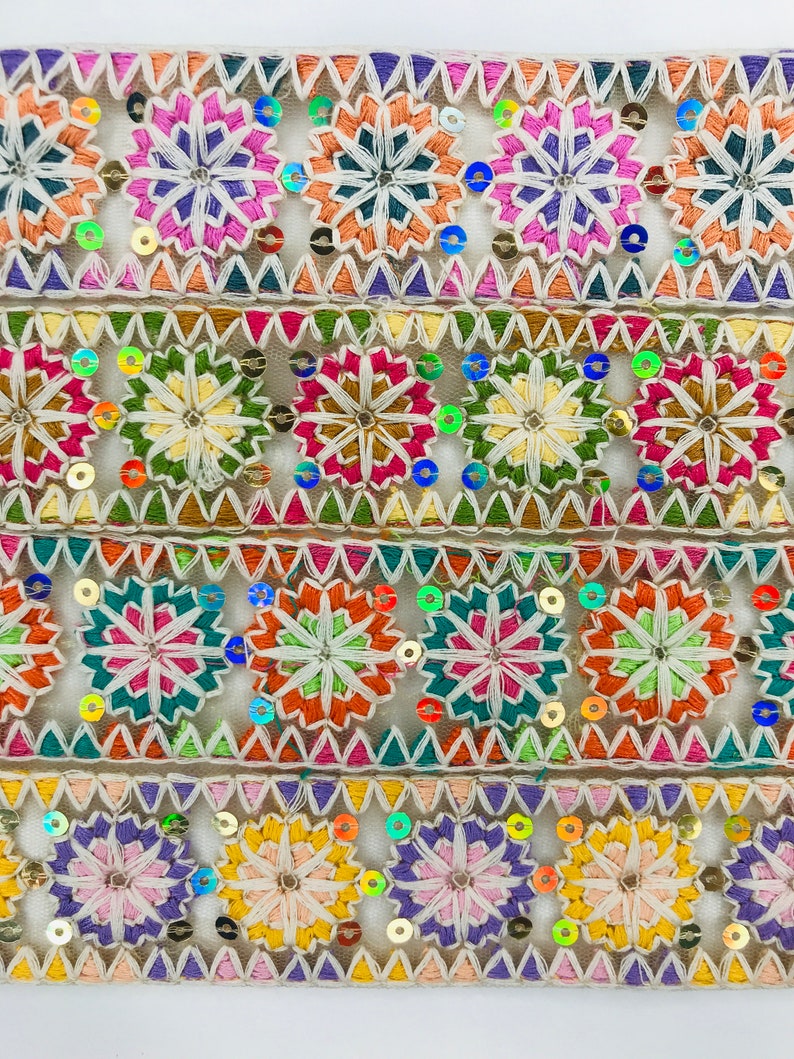 Net Fabric Saree Border Indian Lace Trim by the Yard, Sari Fabric Trim ...