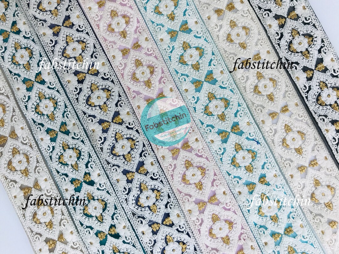 9 Yards Großes besticktes Netzband für Boho-Kleidung, Hochzeitskleid ...