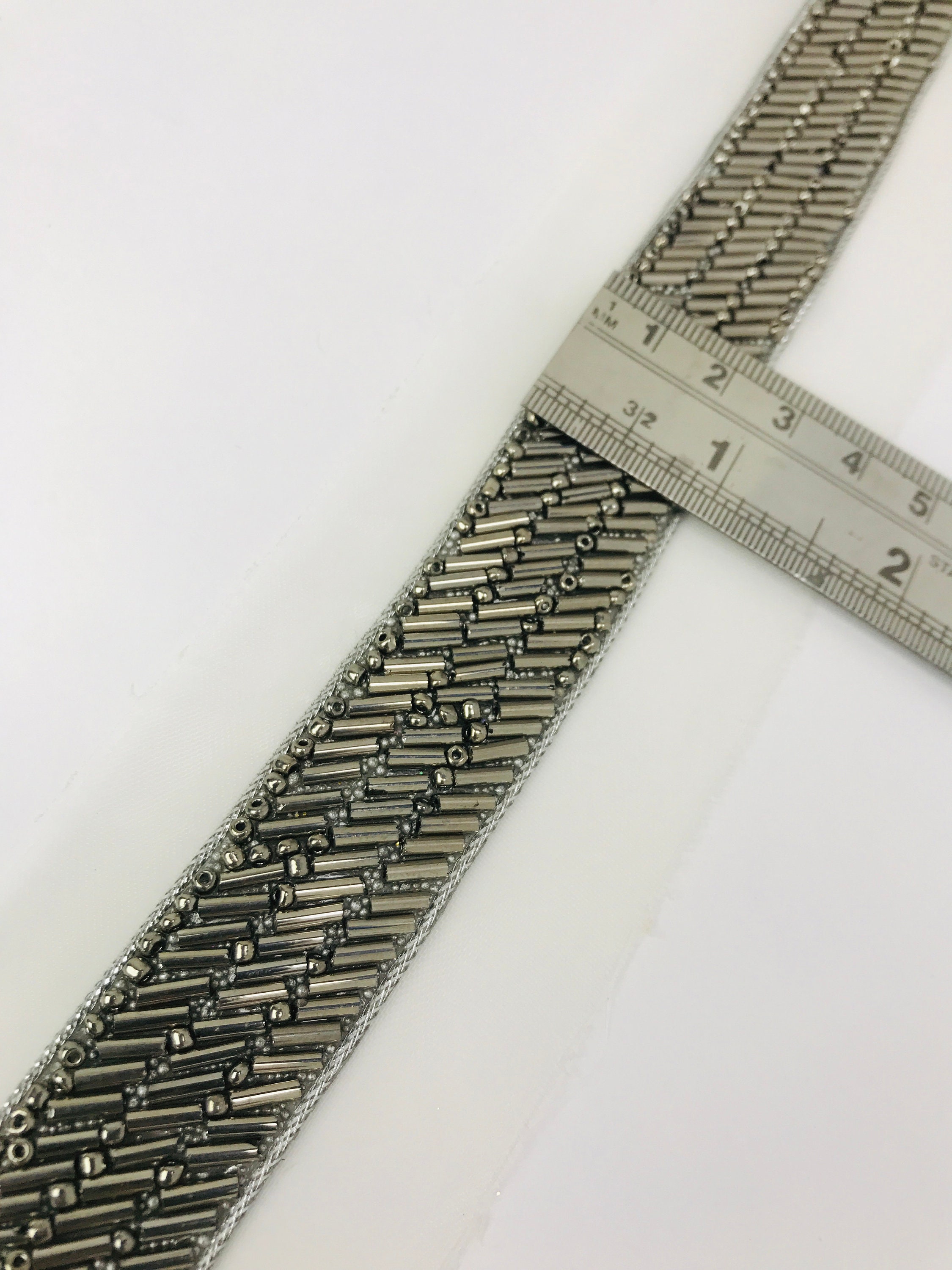 Shinny Trim Embroidered Trims Boho Clothing Border Metallic ...