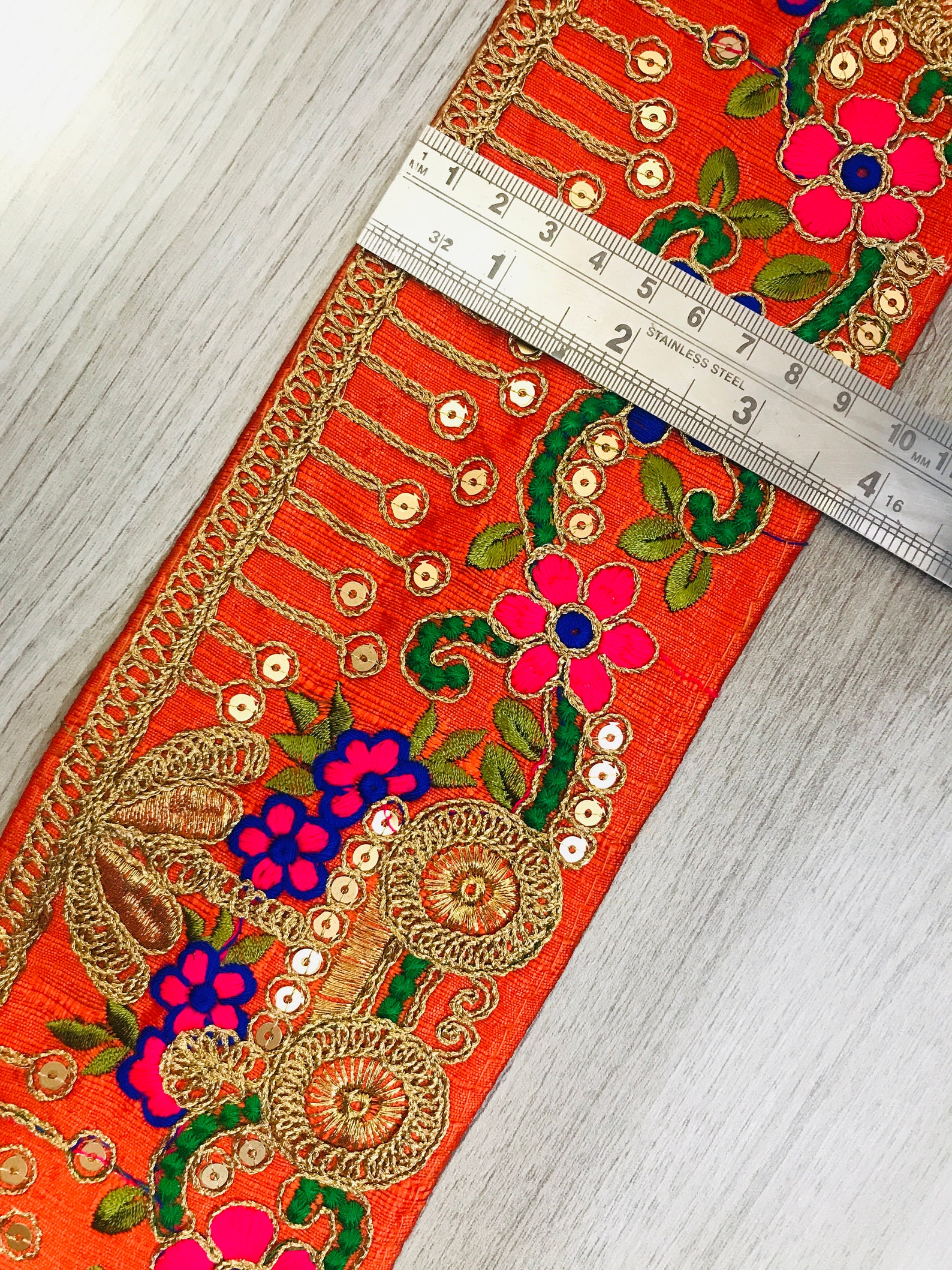 Indian Laces Bohemian Style Gold Lace Sari Borders Silk - Etsy