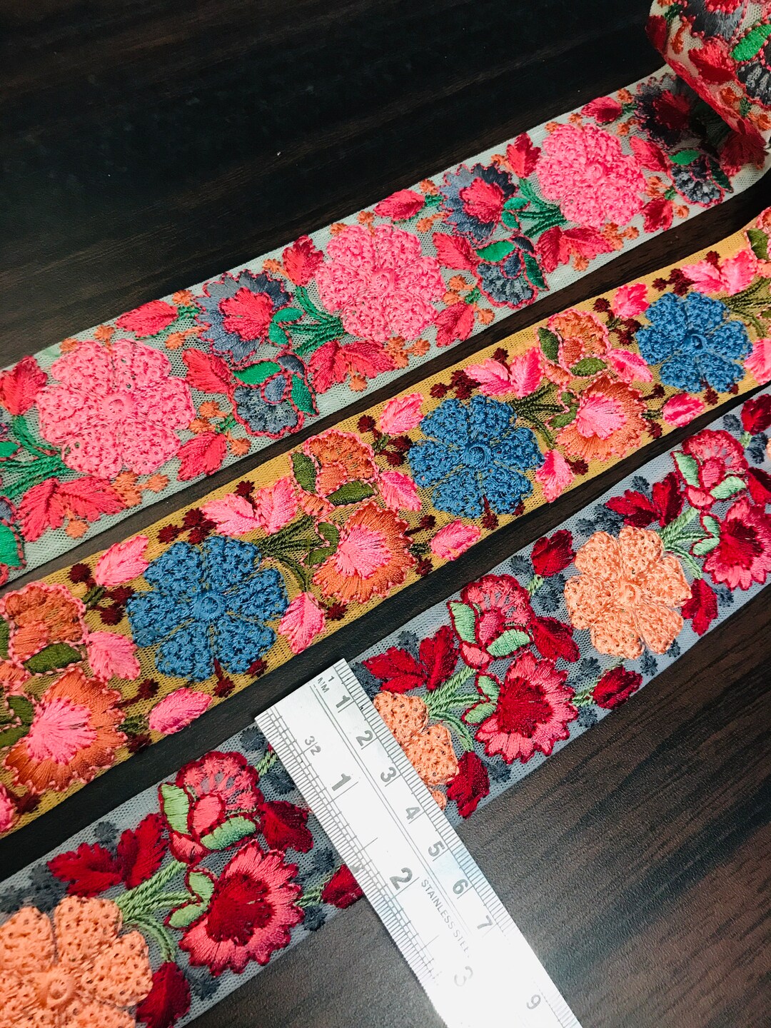 Floral Design Trim Sari Border Trimmings Decorative Ribbon Tapes ...