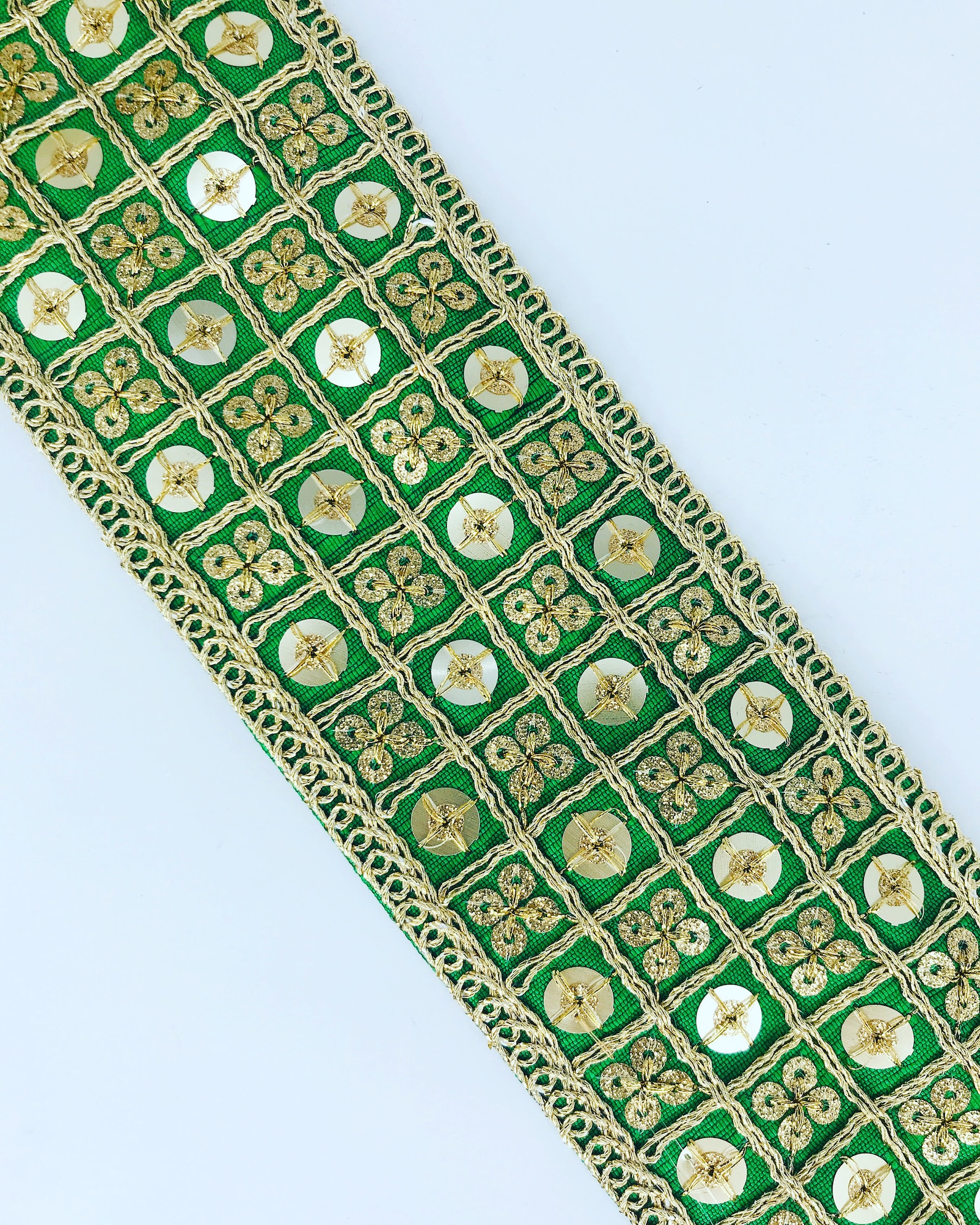 Sari Silk Fabric Trim-embroidered Trim, Sari Fabric Indian Trim, Sari ...