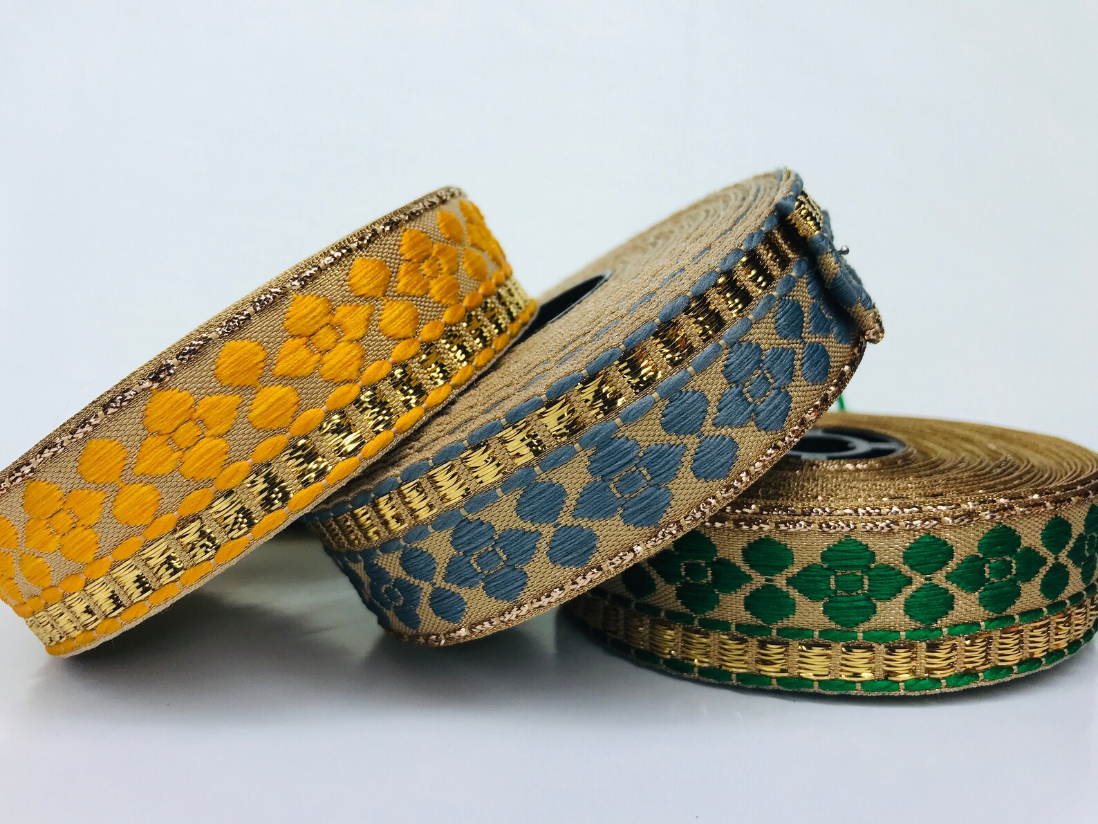 9 Yards Indian Jacquard Trim Sari Border Trimmings Decorative Ribbon ...