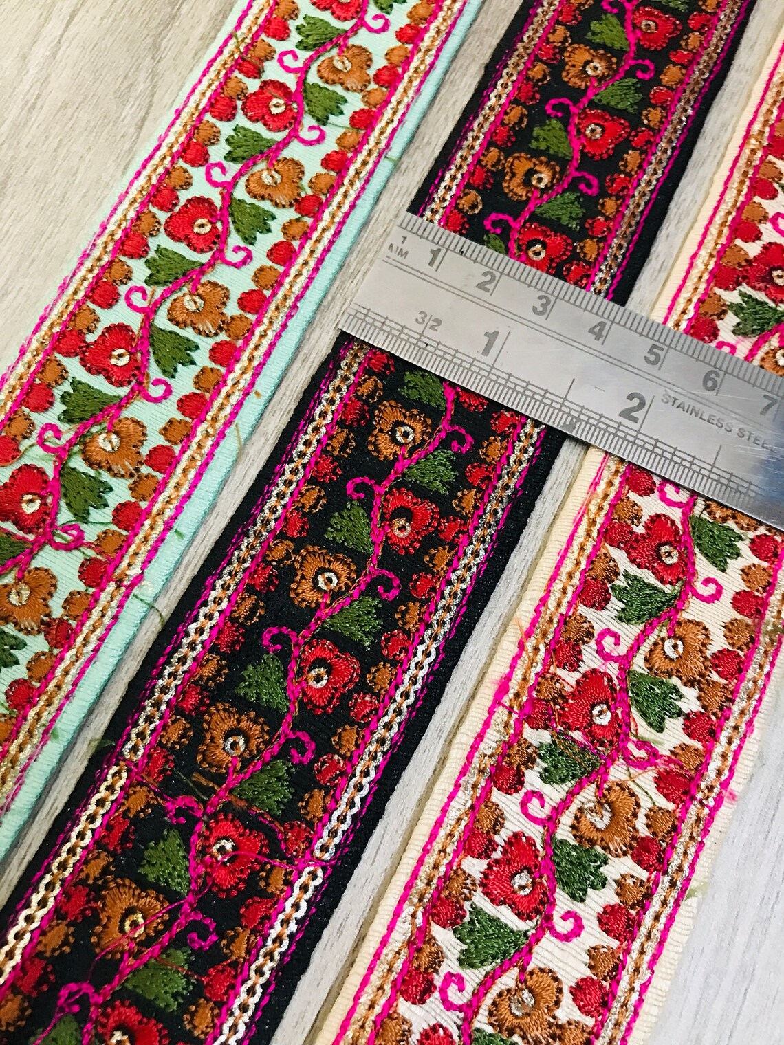 Sari Fabric Indian Trim Sari Silk Fabric Trim-embroidered - Etsy