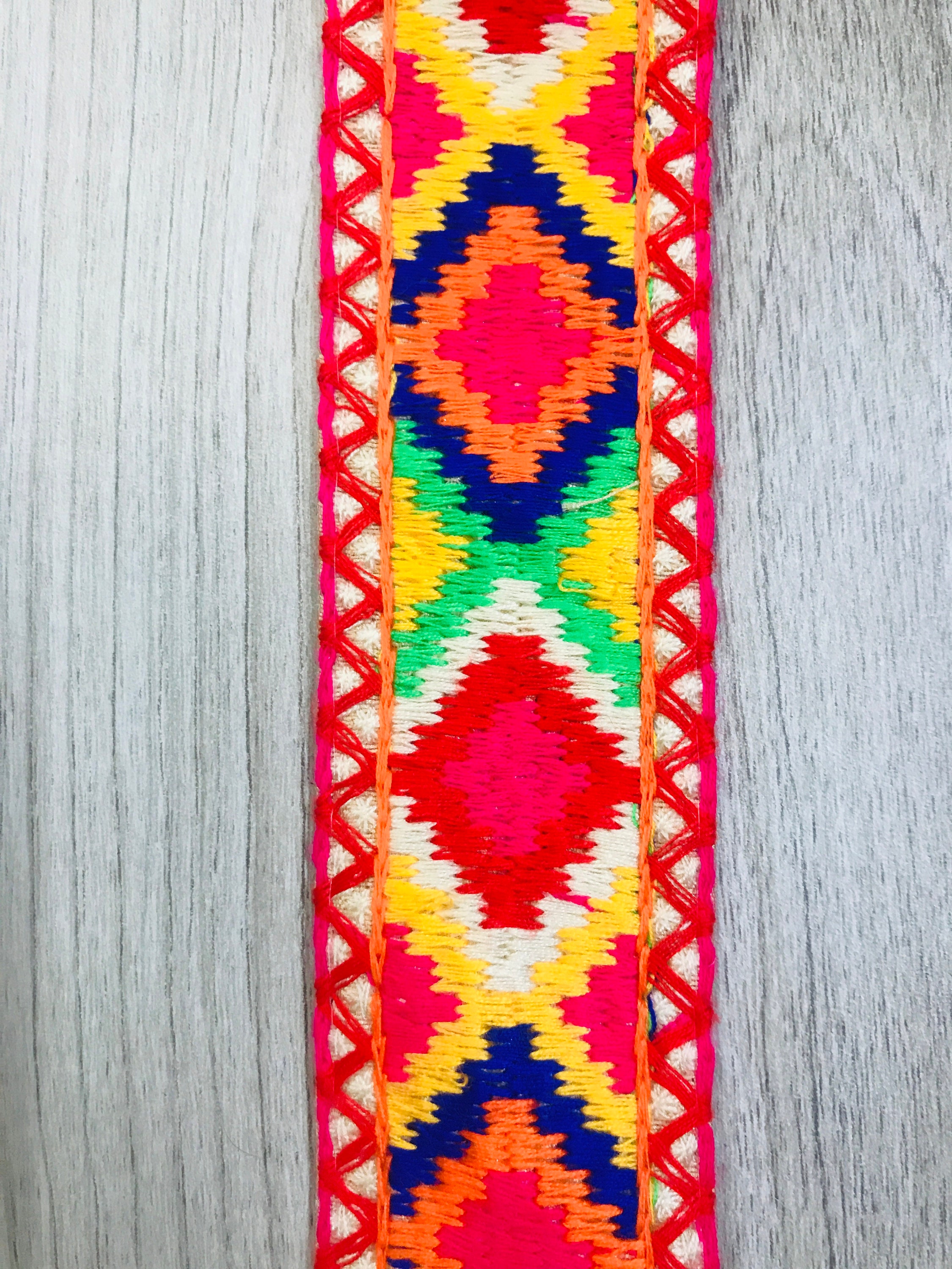 Embroidered Design Trim Multicolored Embroidered Trim Sari - Etsy