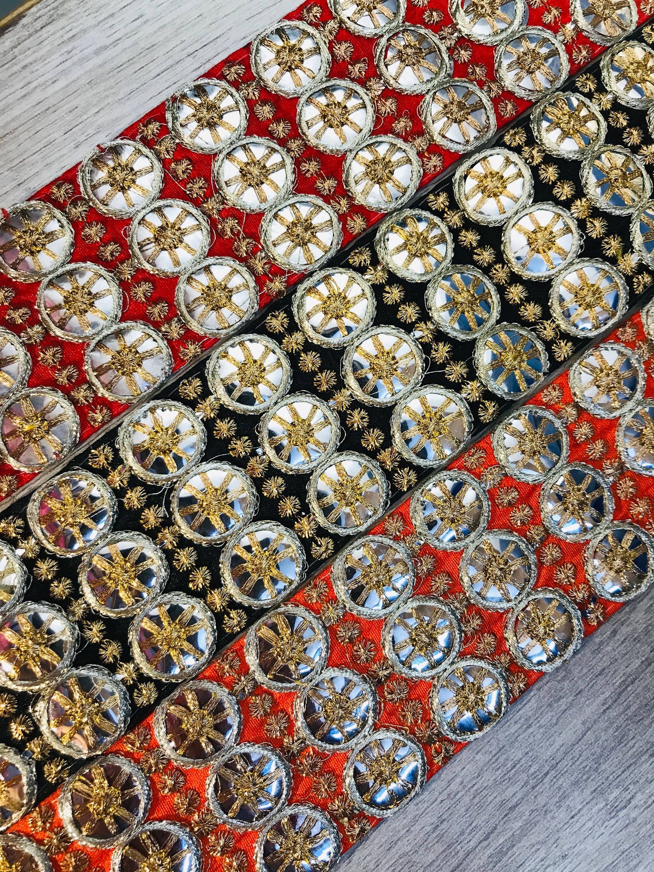 Saree Border, Silk Ribbon, Indian Lace Trim by the Yard, Embroidered ...