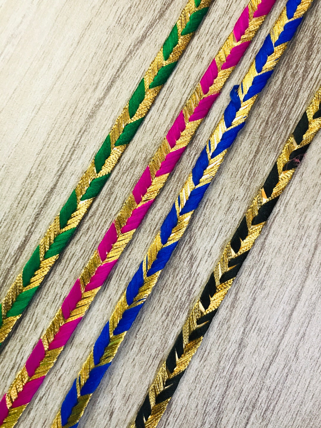 9 Yards Decorative Ribbons Saree Border Lace Floral Sari Silk Ribbons ...