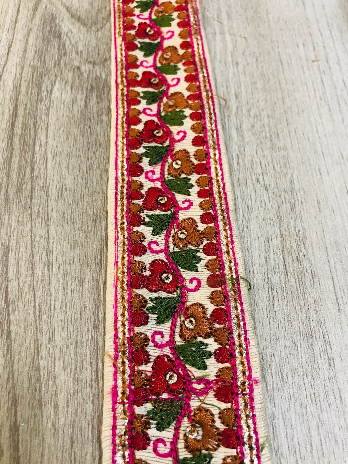 Sari Fabric Indian Trim Sari Silk Fabric Trim-embroidered - Etsy