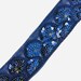 Blue Floral Embroidered Net Fabric Border, Ribbons, Laces, Trims From ...