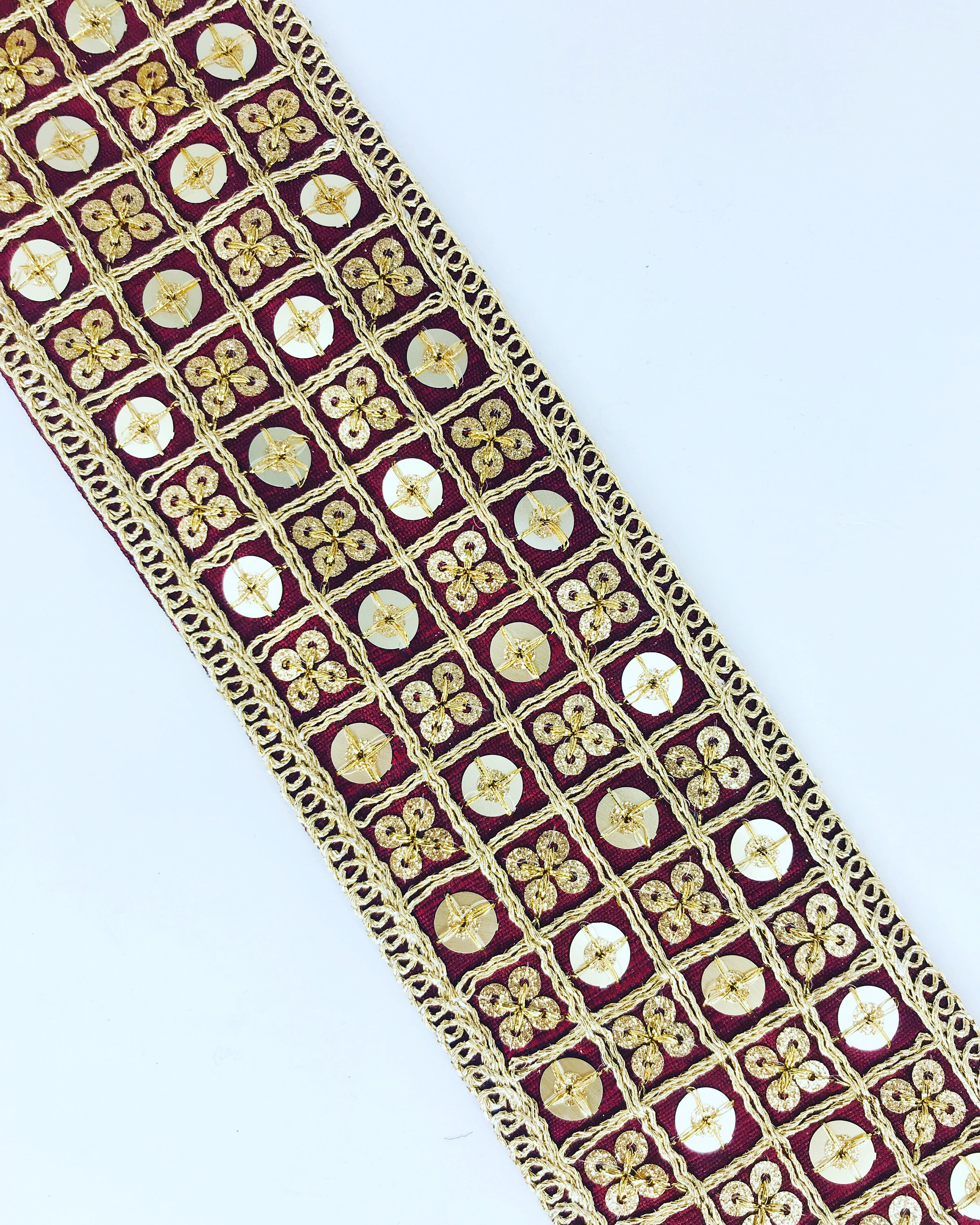 Sari Silk Fabric Trim-embroidered Trim, Sari Fabric Indian Trim, Sari ...