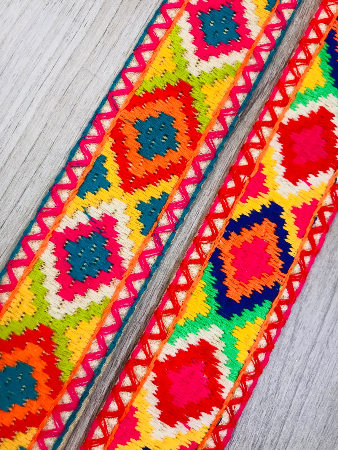 Embroidered Design Trim Multicolored Embroidered Trim Sari | Etsy