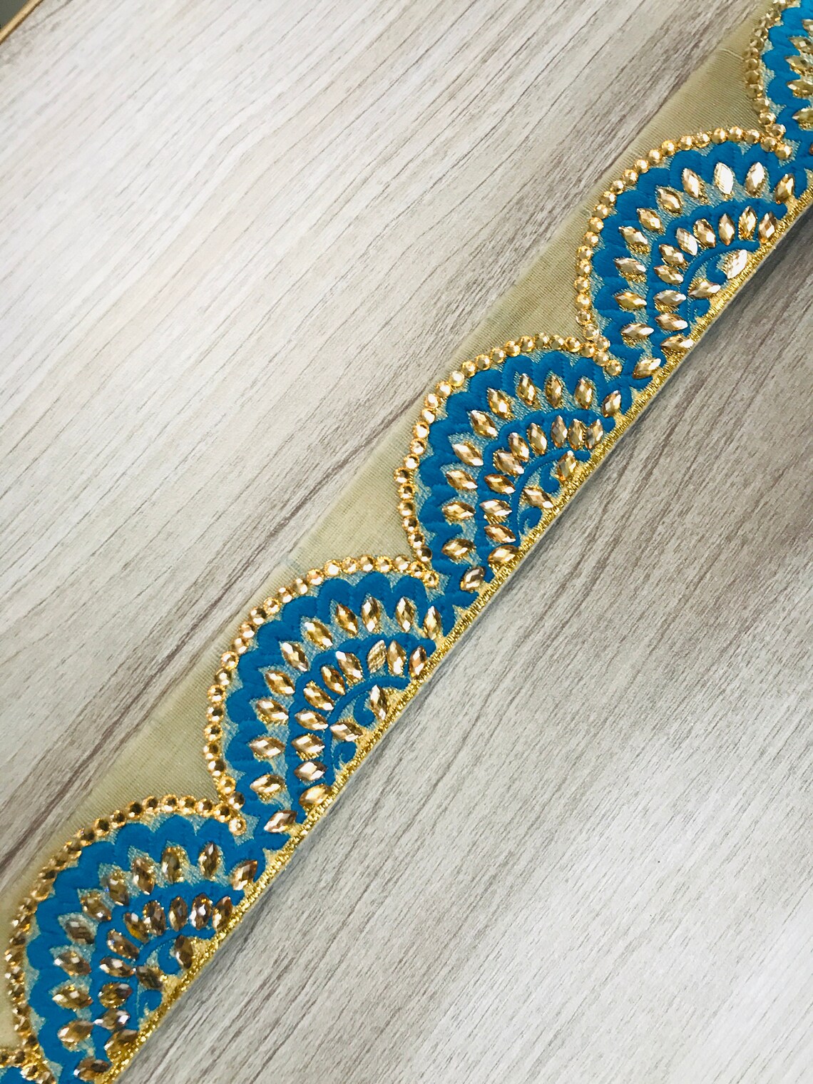 Floral Design Embroidered Net Fabric Lace Floral Fabric Trim | Etsy