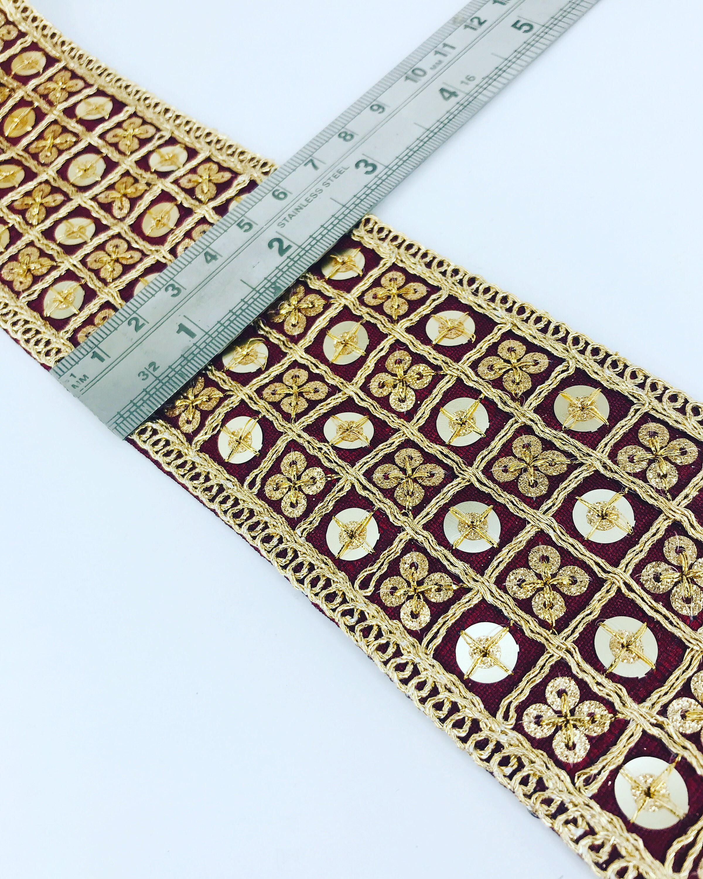 Sari Silk Fabric Trim-embroidered Trim, Sari Fabric Indian Trim, Sari ...