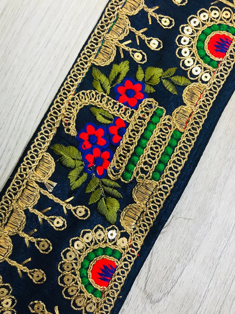 Bohemian Style Gold Lace Indian Laces Sari Borders Silk - Etsy