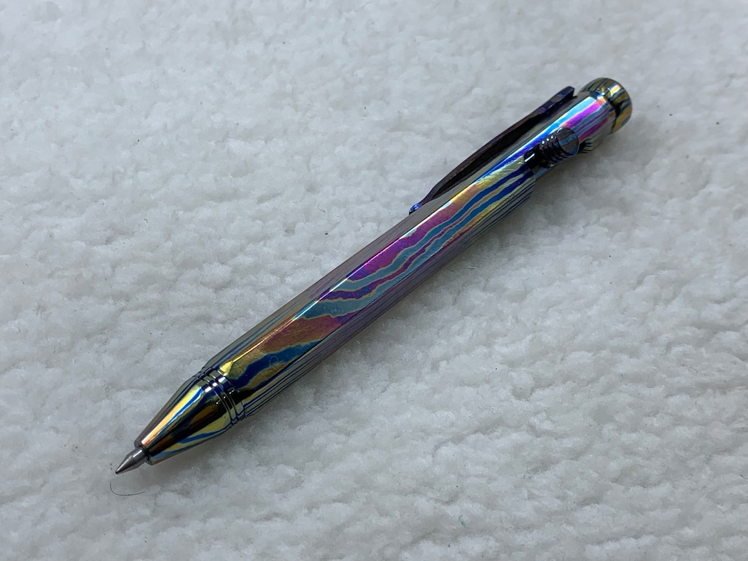 Handmade Timascus | Niobiuti Pen | Vintage Bullet Action Ball Pen, Gift ...