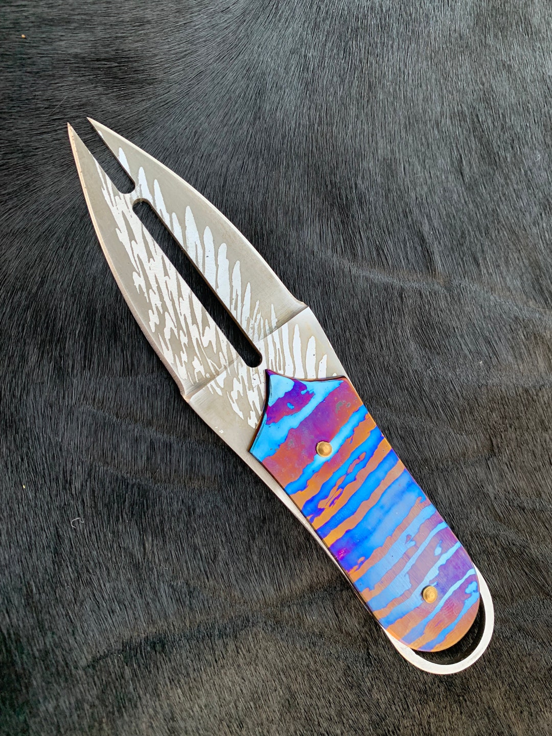 Mokuti Handle Pocket Knife With Pouch - Etsy