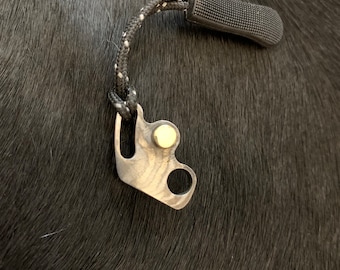 Custom Stainless Damascus Steel Full Back Spacer W/black Lanyard Made ...