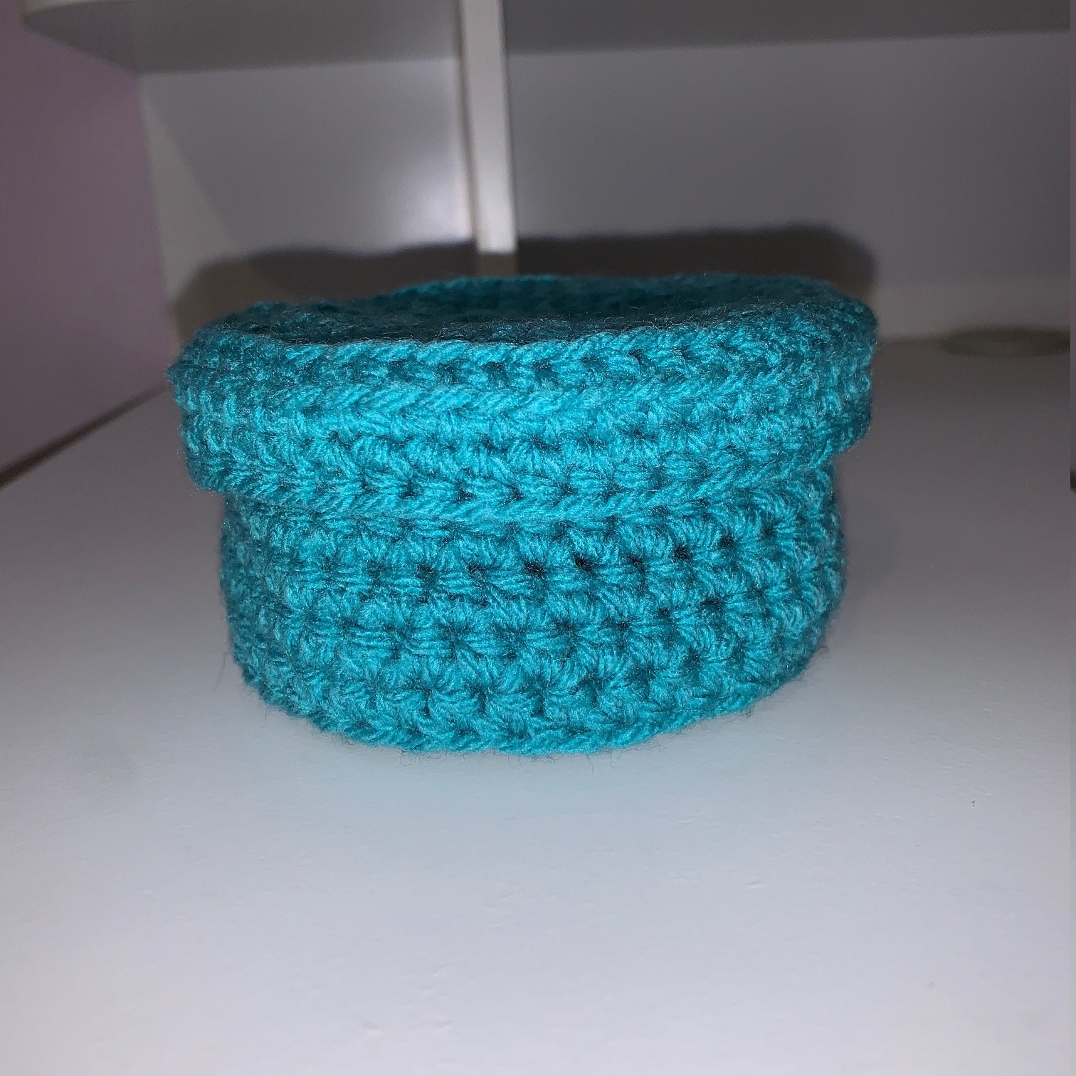 Round Crochet Keepsake Box With Lid - Etsy