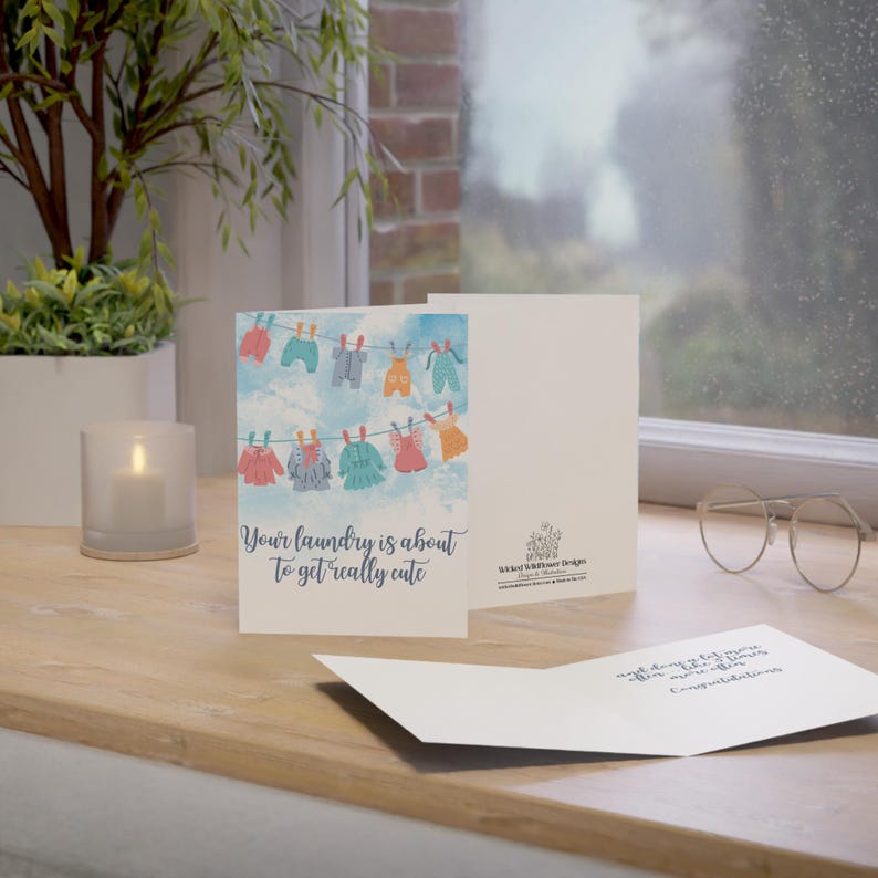 Funny Laundry Baby Shower Card, Expecting Mom Gift - Etsy UK