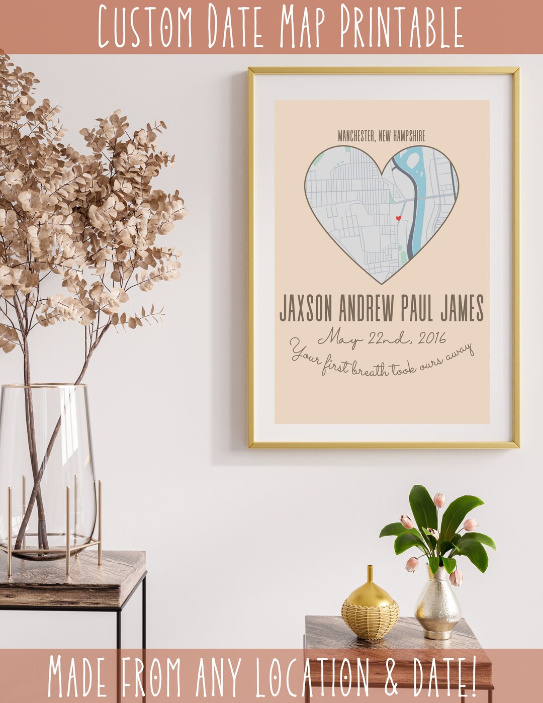 Custom Map Printable - Fully Custom - Etsy