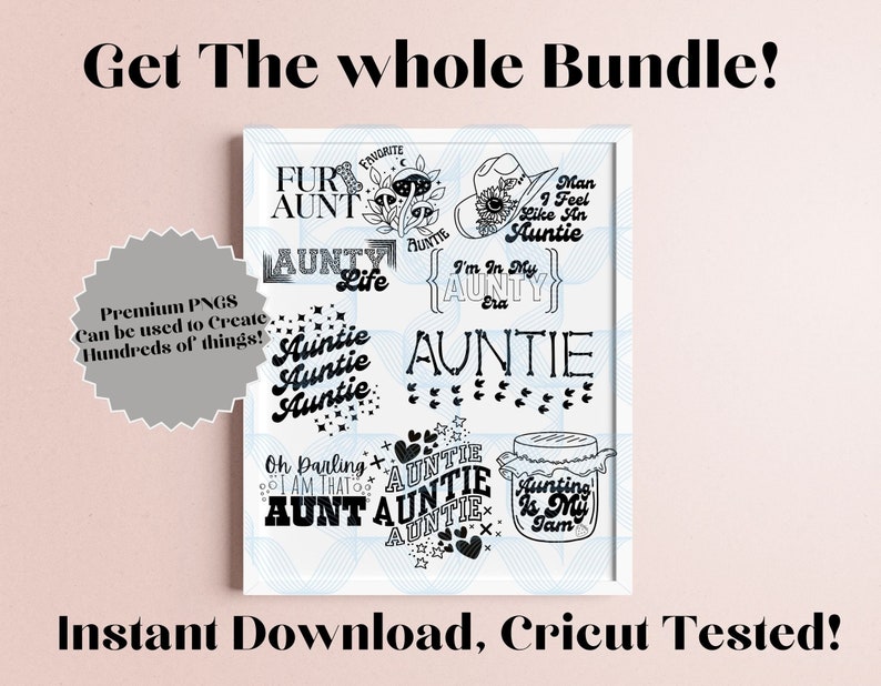 Auntie PNG Files - Etsy