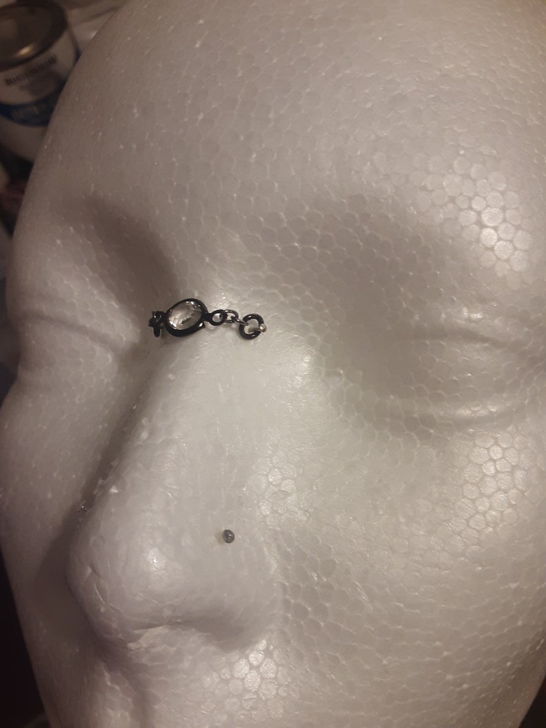 Bridge Chain Third Eye Gem Nose Chain Customizable Length - Etsy