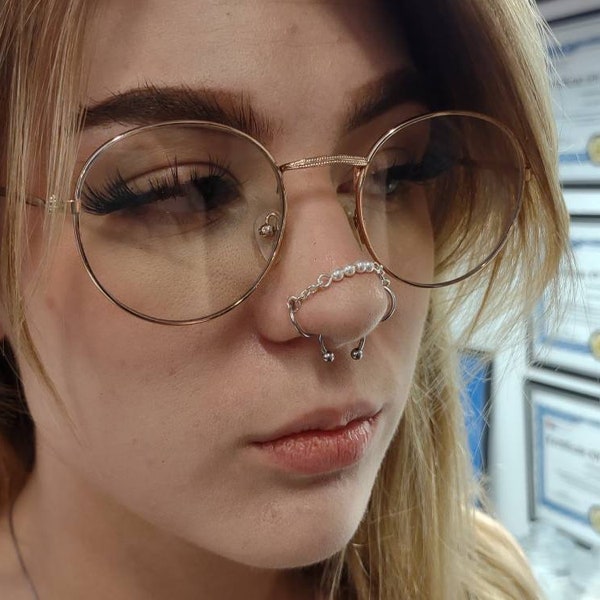 Ear to Nose Chain - Etsy