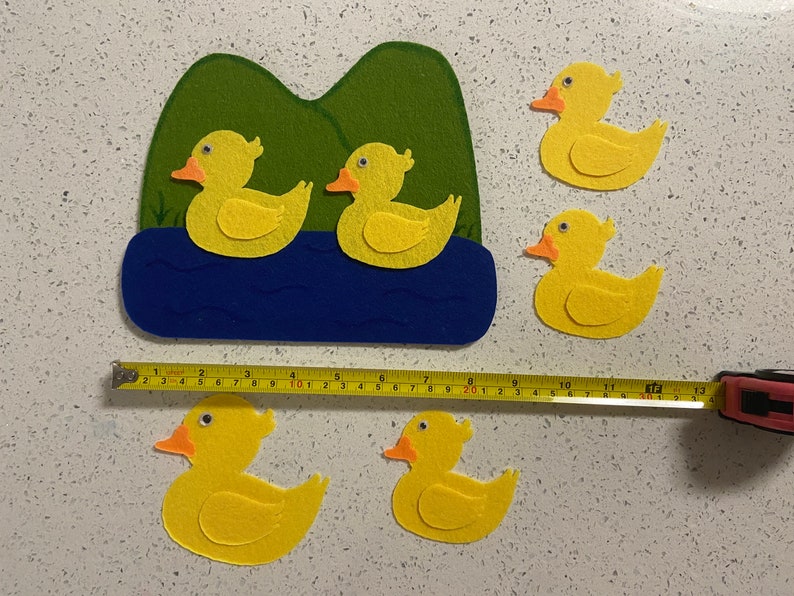 Five Little Ducks Felt Story Board | Felt Play | Preschool Songs | Five ...