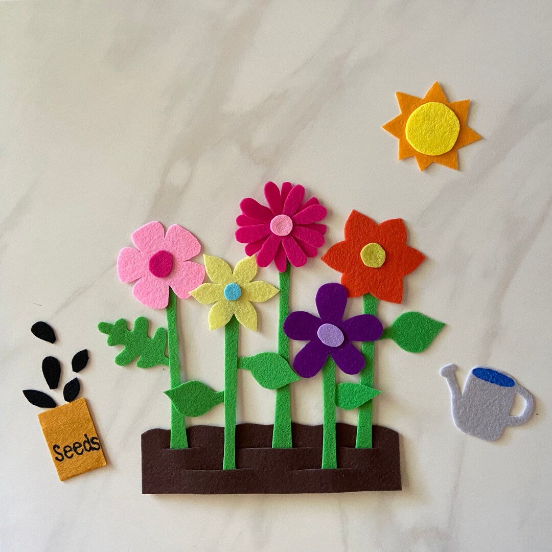 Flower Garden Felt Play / Felt Storyboard / Pretend Play / Garden ...